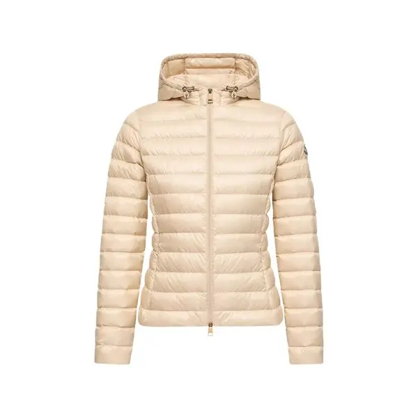 Moncler Quilted Bouclé Trim Jacket - Cream