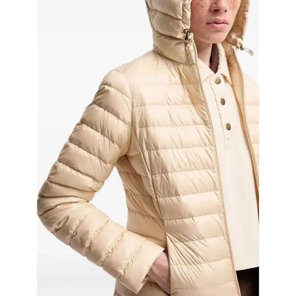 Moncler Quilted Bouclé Trim Jacket - Cream