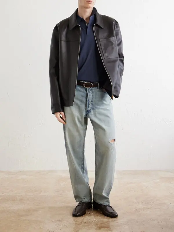Paul Smith Leather Zip-up Jacket
