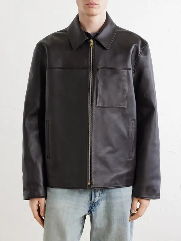 Paul Smith Leather Zip-up Jacket