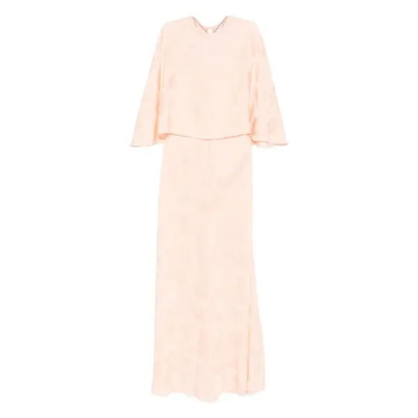 FORTE_FORTE Light Floral Patterned Maxi Dress - Pink