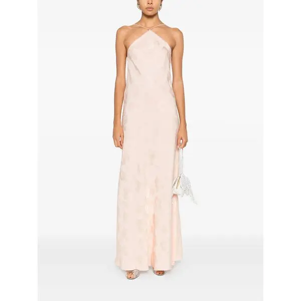 FORTE_FORTE Light Floral Patterned Maxi Dress - Pink