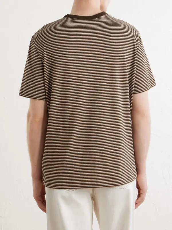 A.p.c. Josh Striped Cotton-jersey T-shirt