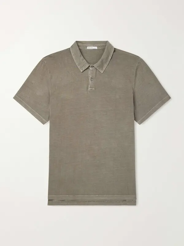JAMES PERSE Supima Cotton-jersey Polo Shirt - Green