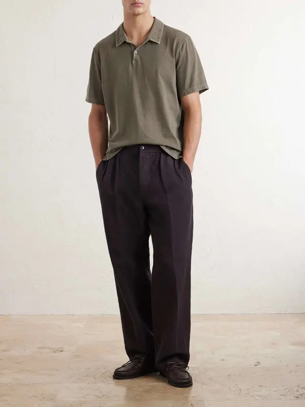 JAMES PERSE Supima Cotton-jersey Polo Shirt