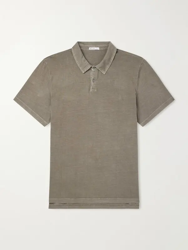 JAMES PERSE Supima Cotton-jersey Polo Shirt - Green