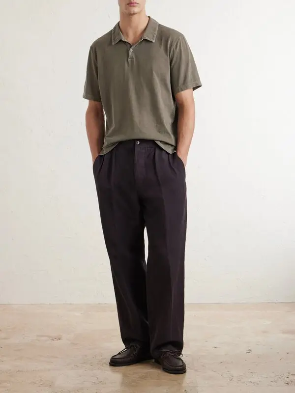 JAMES PERSE Supima Cotton-jersey Polo Shirt - Green