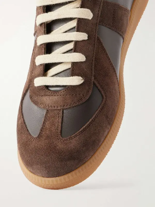 MAISON MARGIELA Replica Leather And Suede Sneakers