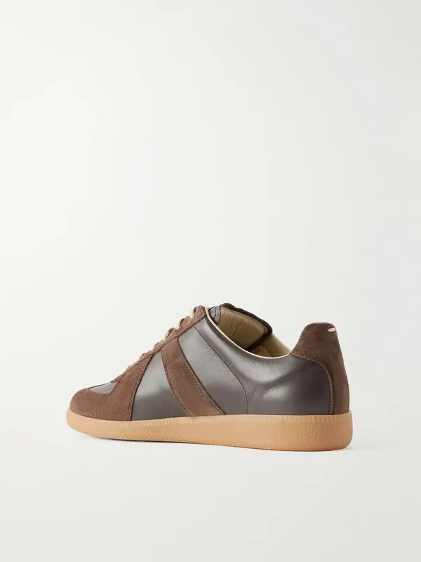 MAISON MARGIELA Replica Leather And Suede Sneakers