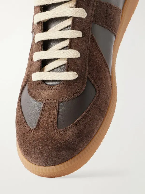 MAISON MARGIELA Replica Leather And Suede Sneakers