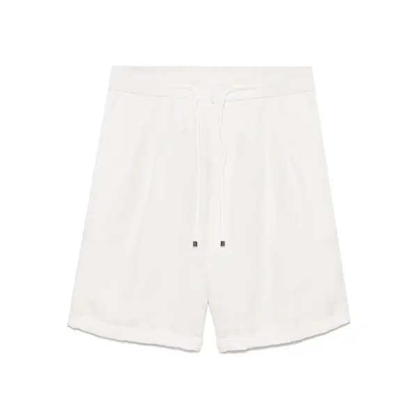 Brunello Cucinelli Chino Shorts With Pleat Detailing - White