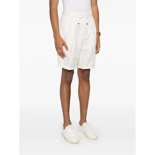 Brunello Cucinelli Chino Shorts With Pleat Detailing - White