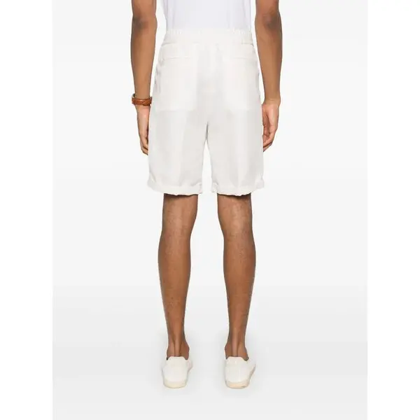 Brunello Cucinelli Chino Shorts With Pleat Detailing - White