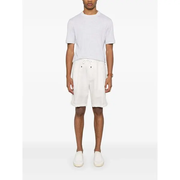 Brunello Cucinelli Chino Shorts With Pleat Detailing - White