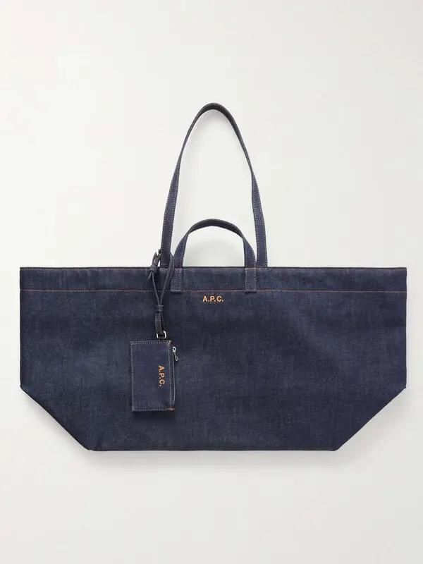 A.p.c. Le Drummer Denim Tote Bag - Navy