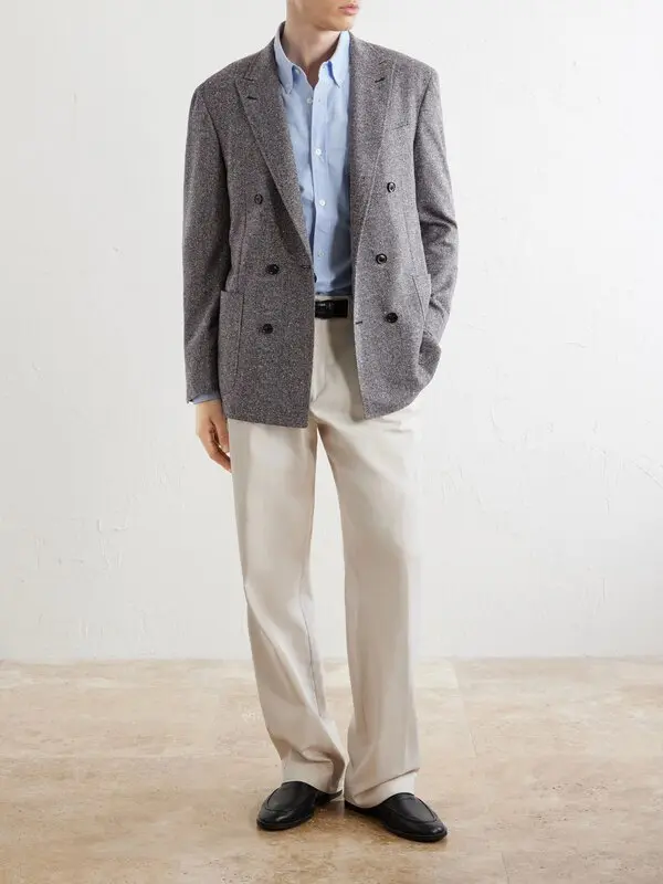 Canali Kei Herringbone Wool And Cashmere-blend Suit Jacket