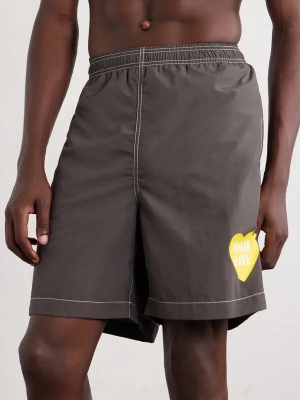 HUMAN MADE Straight-leg Logo-print Swim Shorts