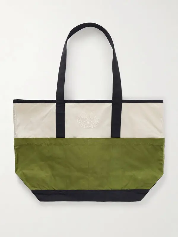 DRAKE'S Color-blocked Canvas Tote Bag - Neutrals