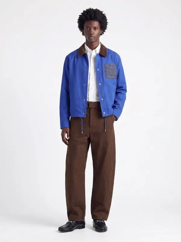 LEMAIRE Belted Wide Leg Trousers - Brown