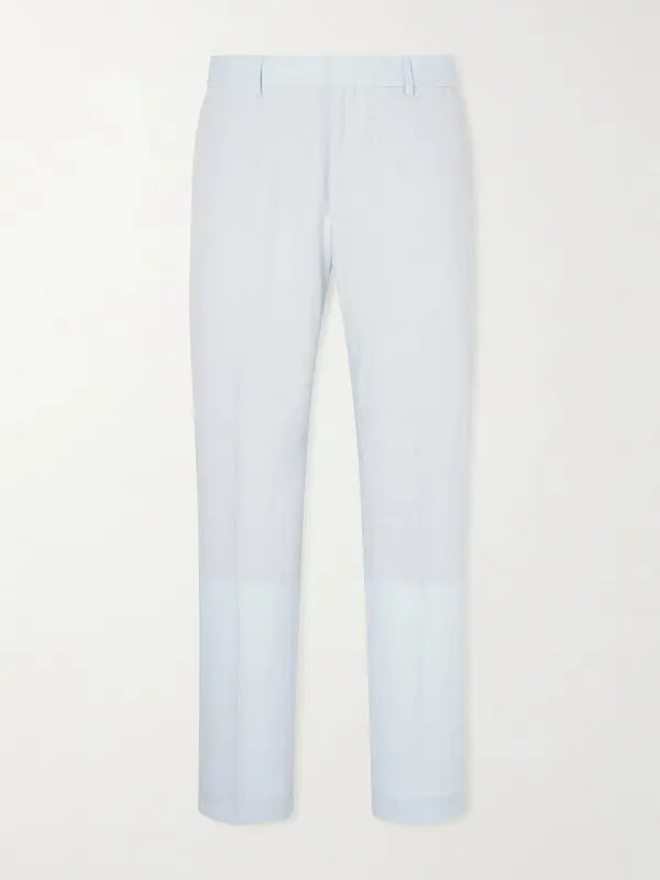 Paul Smith Straight-leg Linen Suit Trousers - Blue