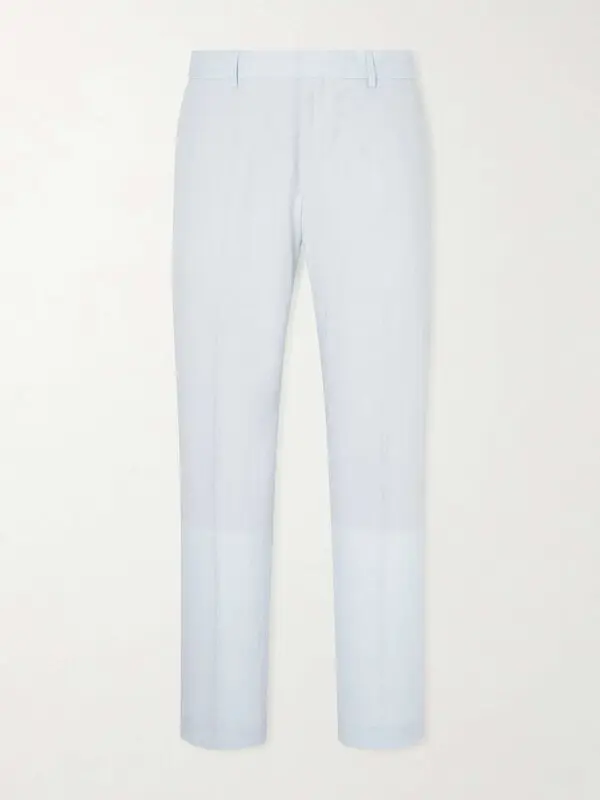 Paul Smith Straight-leg Linen Suit Trousers - Light Blue
