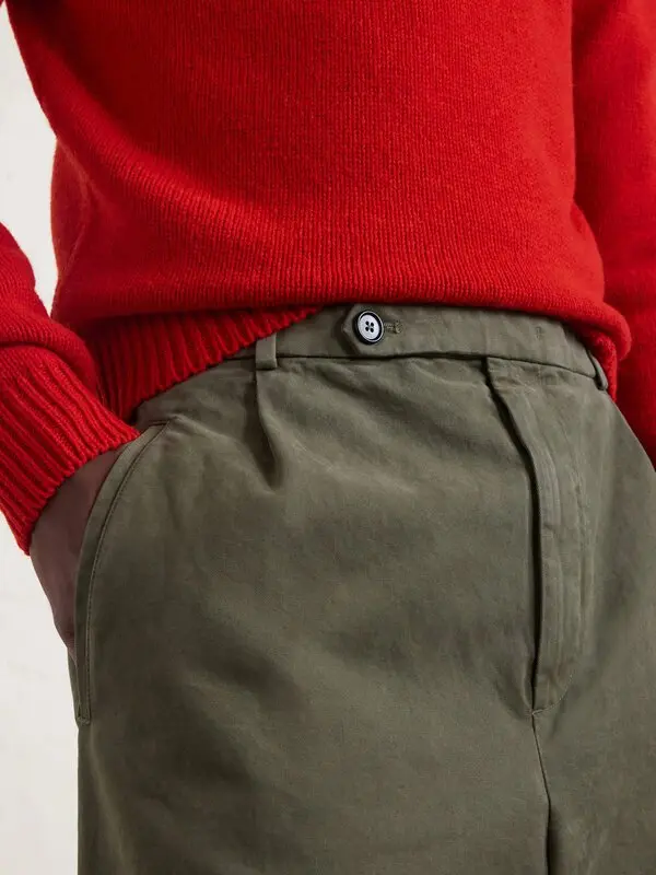 JIL SANDER Straight-leg Cotton-drill Trousers