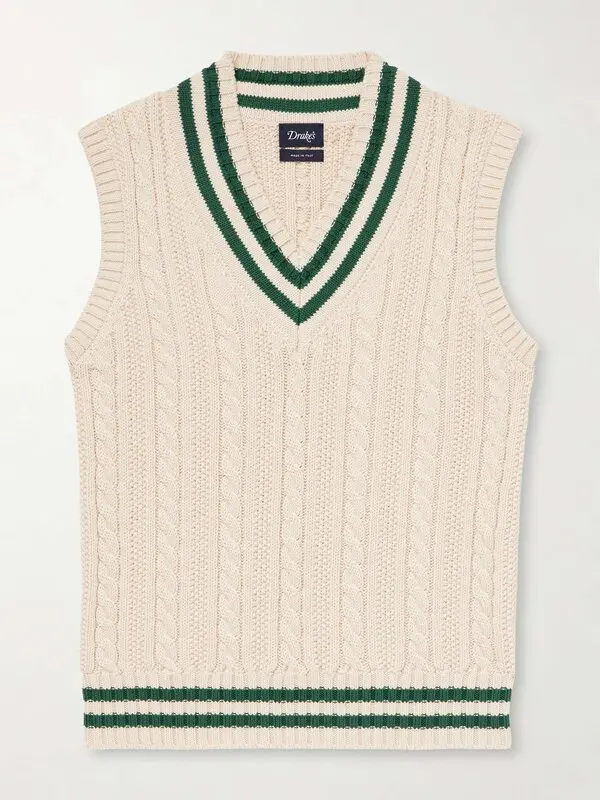DRAKE'S Cricket Knitted Vest