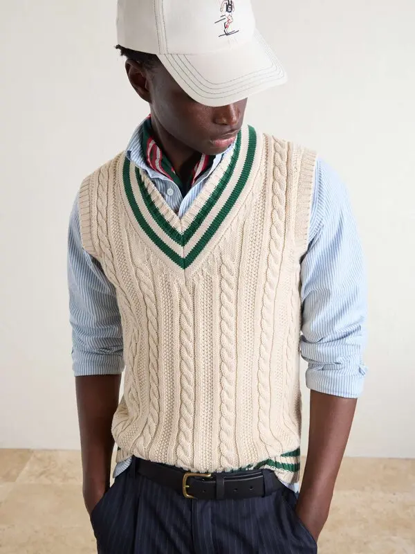 DRAKE'S Cricket Knitted Vest