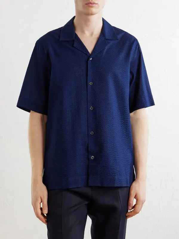 Paul Smith Camp-collar Cotton-seersucker Shirt