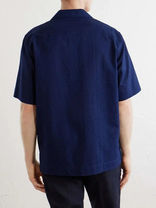 Paul Smith Camp-collar Cotton-seersucker Shirt