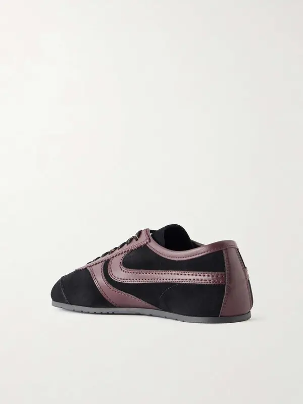 Dries Van Noten Leather-trimmed Suede Sneakers