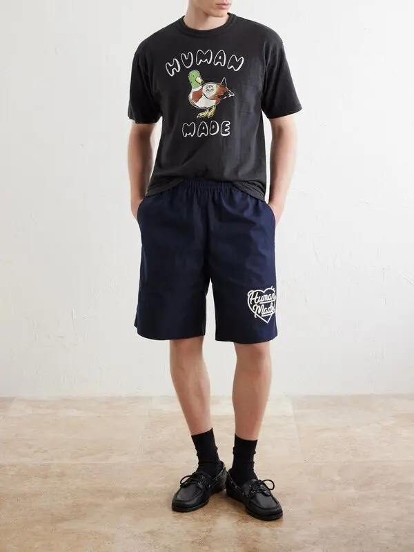 HUMAN MADE Straight-leg Cotton-twill Shorts