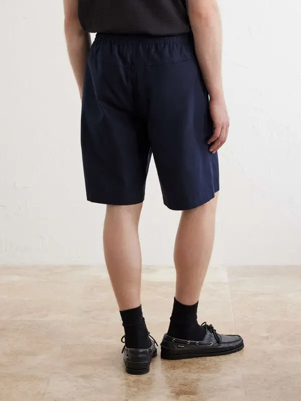 HUMAN MADE Straight-leg Logo-print Cotton-twill Shorts