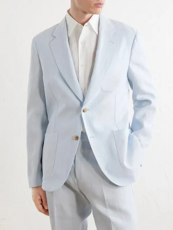 Paul Smith Single-breasted Linen Suit Jacket