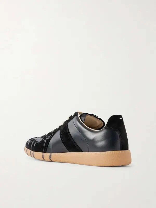 MAISON MARGIELA Replica Paint-splattered Leather Sneakers