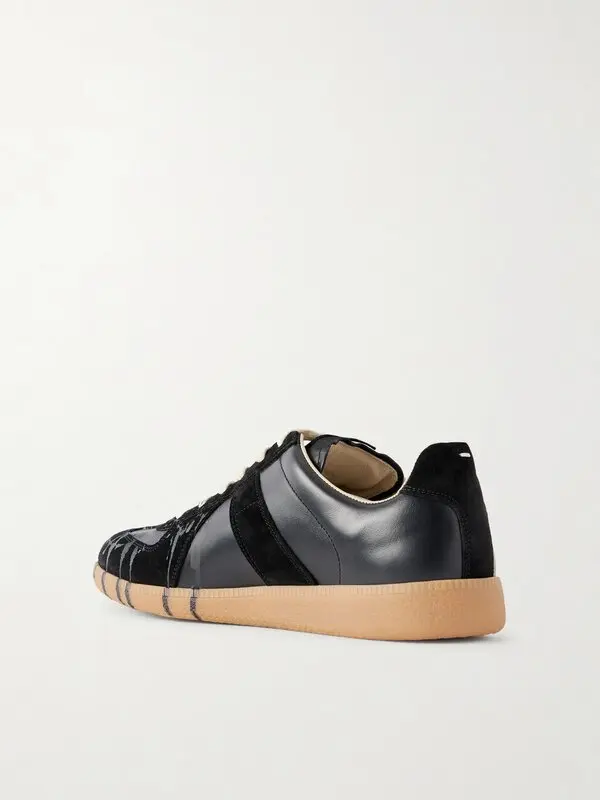 MAISON MARGIELA Replica Paint-splattered Leather Sneakers