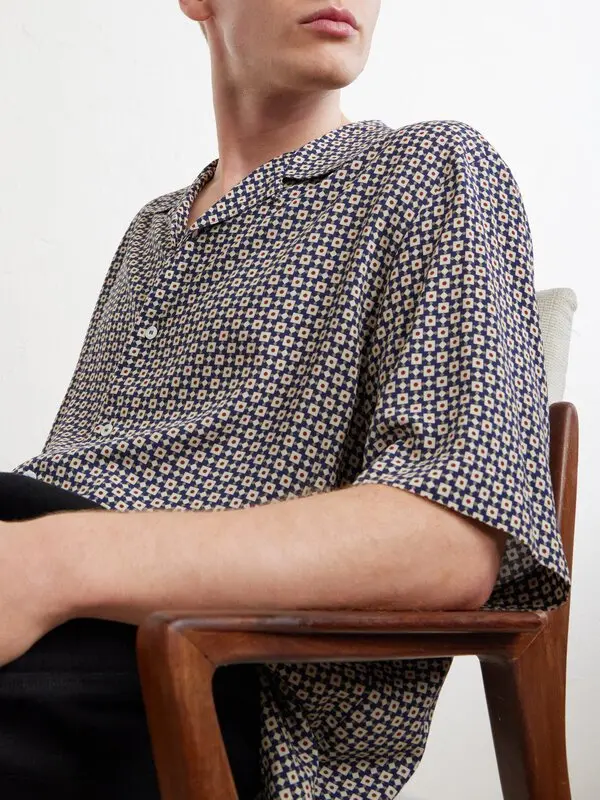 A.p.c. Bennet Printed Crepe De Chine Shirt