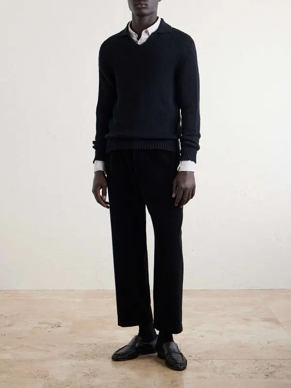 THE ROW Tavoli Straight-leg Cotton-corduroy Trousers