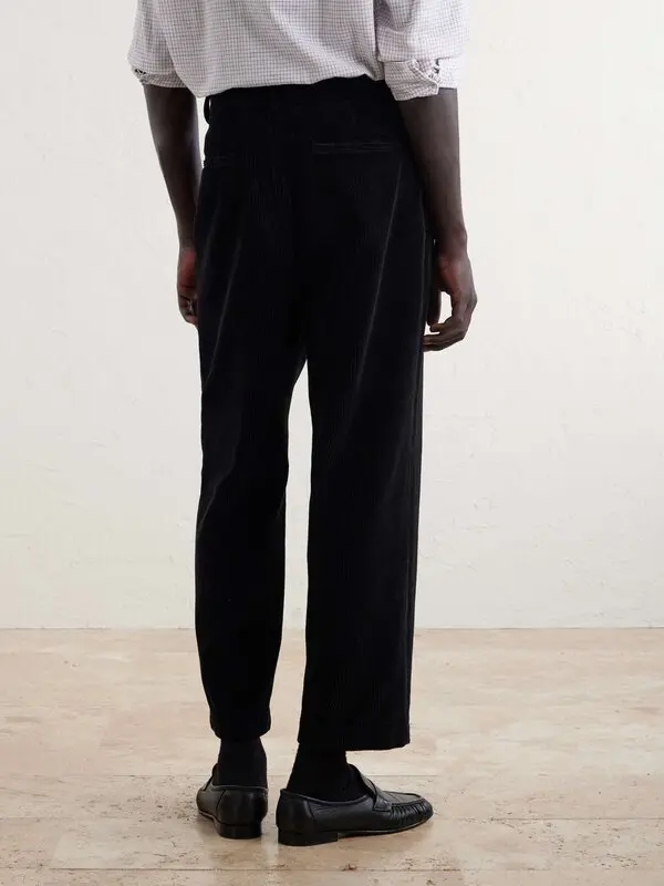 THE ROW Tavoli Straight-leg Cotton-corduroy Trousers