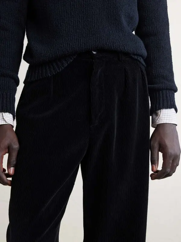 THE ROW Tavoli Straight-leg Cotton-corduroy Trousers