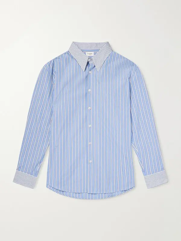 Saint Laurent Striped Cotton-poplin Shirt