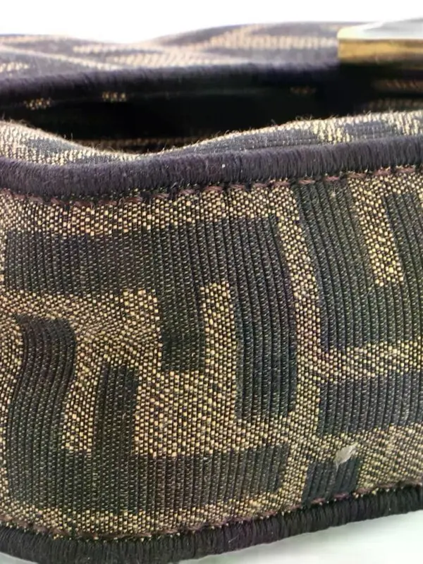 Fendi Baguette Nm Bag Zucca Canvas Mini Crossbody Bag - Brown