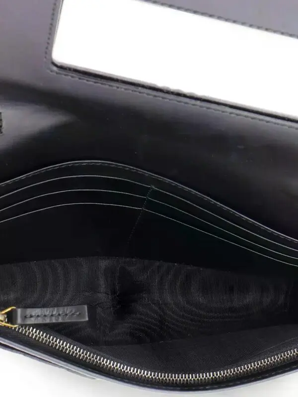 Gucci Crystal Cat Wallet On Chain Guccissima Leather Crossbody Bag