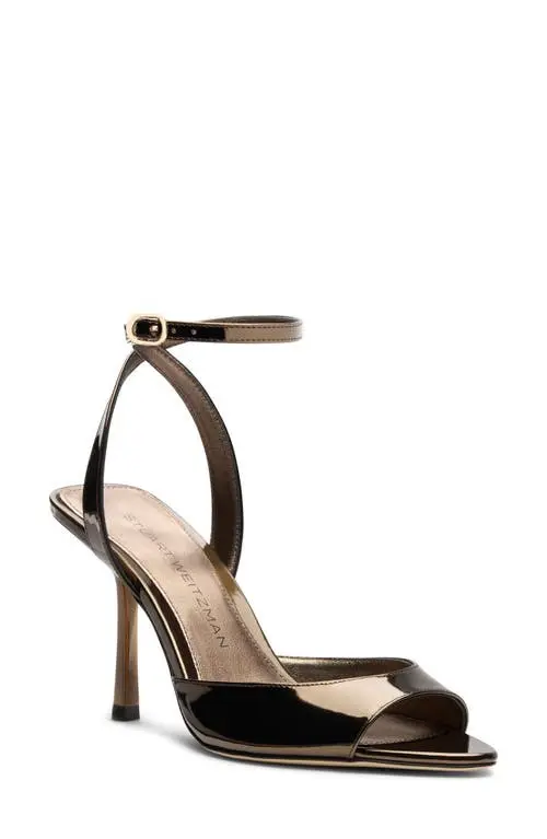 STUART WEITZMAN Lexington Ankle Strap Stiletto Sandals - Cigar
