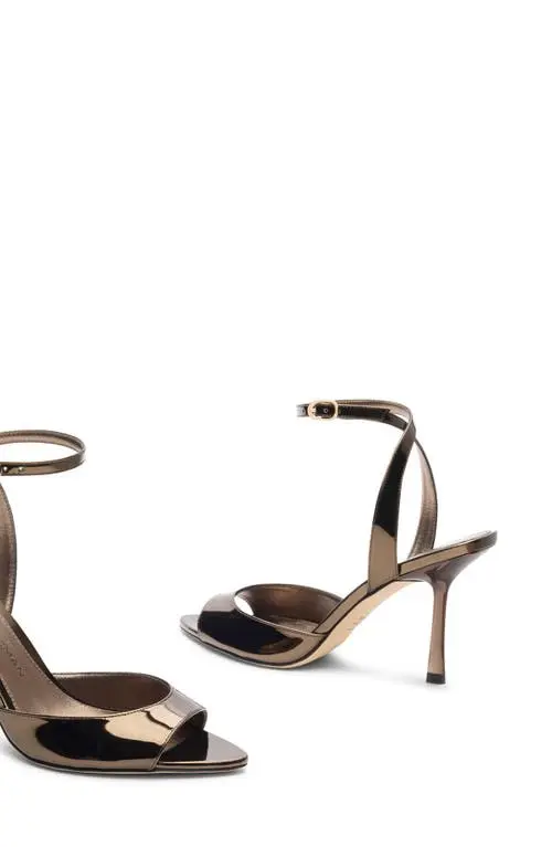 STUART WEITZMAN Lexington Ankle Strap Stiletto Sandals - Cigar