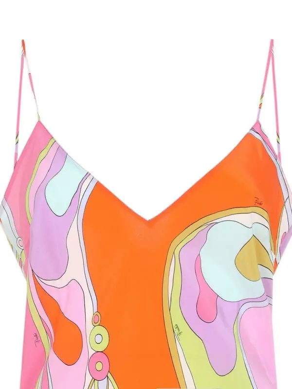 Emilio Pucci Printed Silk Long Dress