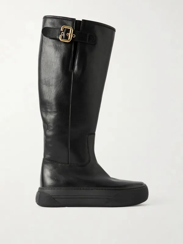 Chloé Delia Knee-high Leather Boots - Black