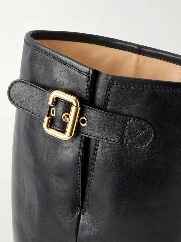 Chloé Delia Knee-high Leather Boots - Black