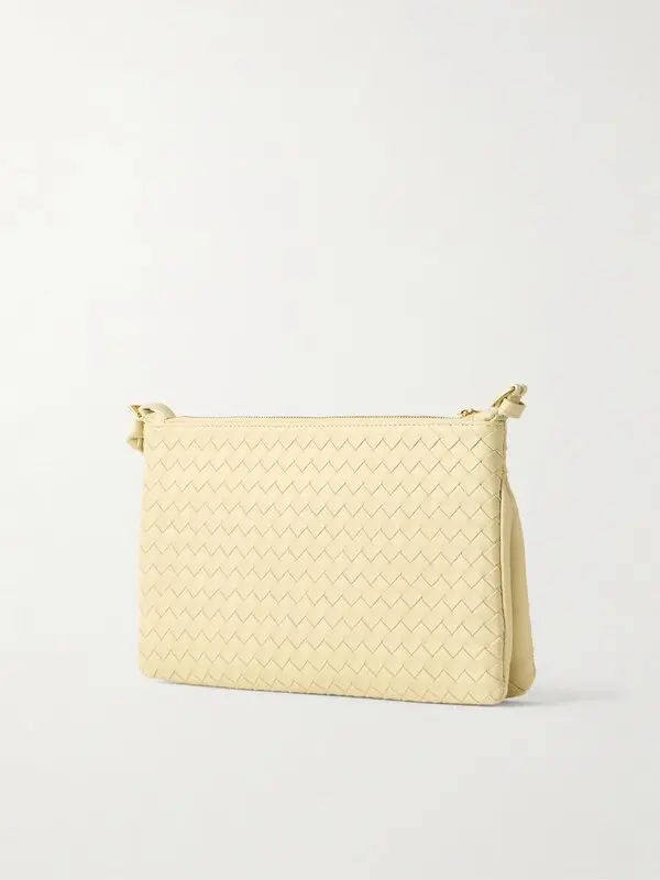 Bottega Veneta Gemellini Intrecciato Leather Shoulder Bag - Yellow