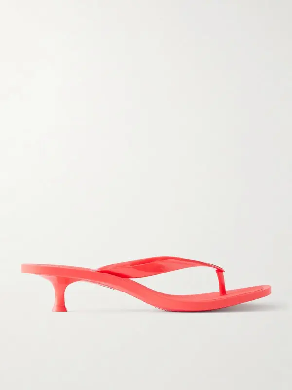 Polo Ralph Lauren Logo-printed Tpu Kitten Heel Sandals